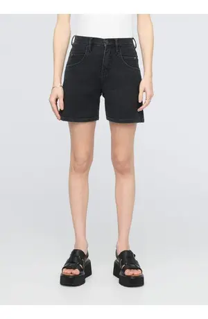 DUER Stretch Canvas High Rise Relaxed Short - Black