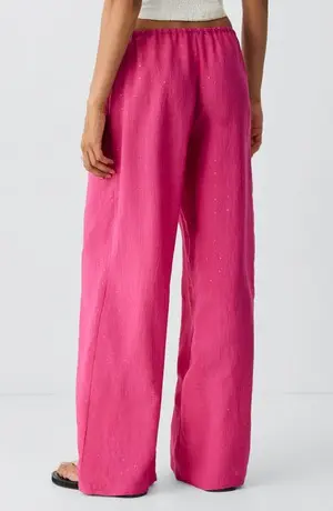 Mango Straight Rhinestone Pants