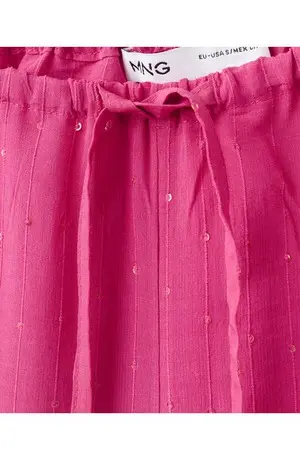 Mango Straight Rhinestone Pants