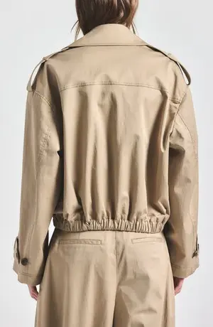 Derek Lam 10 Crosby Emilio Stretch Cropped Trench Jacket