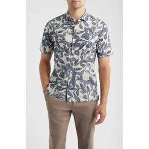 Tori Richard Branching Out Short Sleeve Button-up Shirt - Ivory