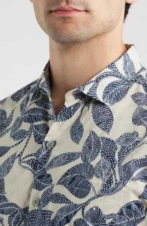 Tori Richard Branching Out Short Sleeve Button-up Shirt - Ivory