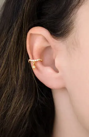 GIRLS CREW Sayulita Star Ear Cuff With Pavé Cubic Zirconia