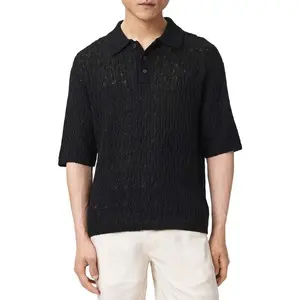 ALLSAINTS Cyclone Textured Short Sleeve Polo