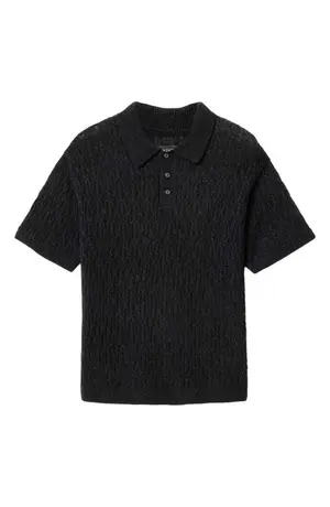 ALLSAINTS Cyclone Textured Short Sleeve Polo