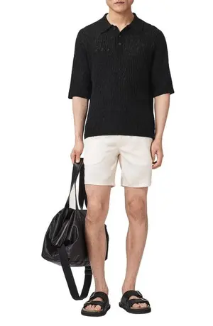 ALLSAINTS Cyclone Textured Short Sleeve Polo