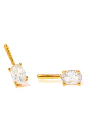 GIRLS CREW Cancun Oval Bar Stud Earrings