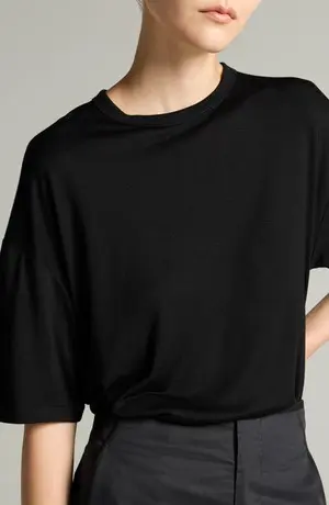 Vince Relaxed Crewneck Modal & Silk T-shirt