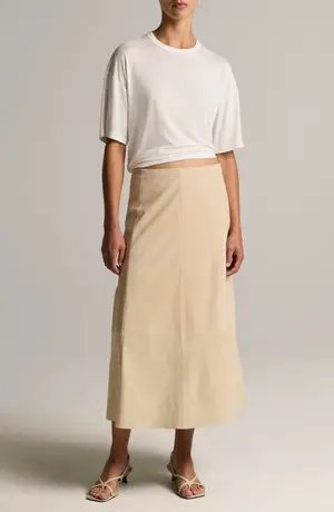 Vince Relaxed Crewneck Modal And Silk Blend T-shirt - Ivory