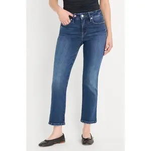 Good American Good Petite High Waist Straight Leg Jeans - Indigo511