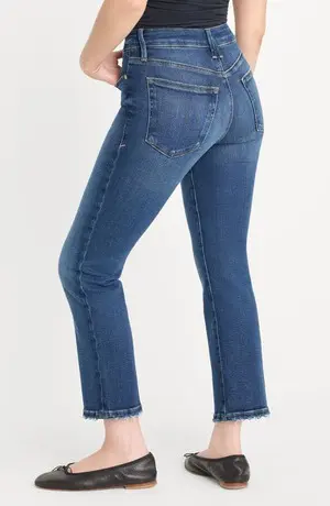 Good American Petite High Waist Straight Leg Jeans