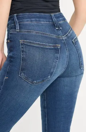 Good American Petite High Waist Straight Leg Jeans