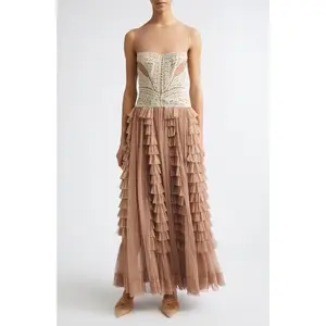 Ulla Johnson Orla Crochet & Tulle Gown