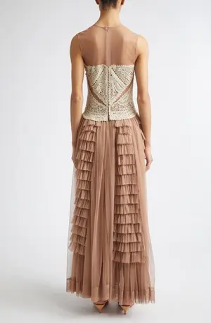 Ulla Johnson Orla Crochet & Tulle Gown