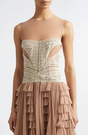 Ulla Johnson Orla Crochet & Tulle Gown