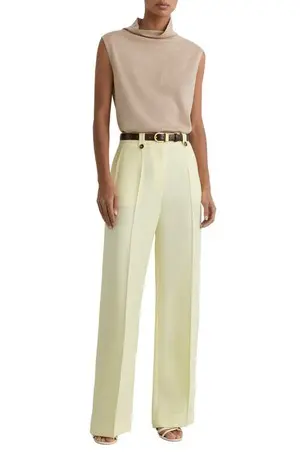 REISS Honey Funnel Neck Knit Shell