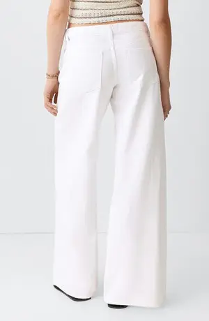 Mango Low Waist Wide Leg Jeans