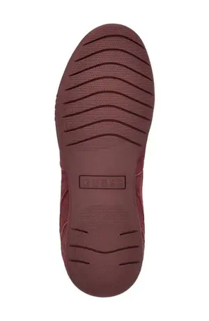 Guess Besar Suede Lace-up Sneakers - Dark Red