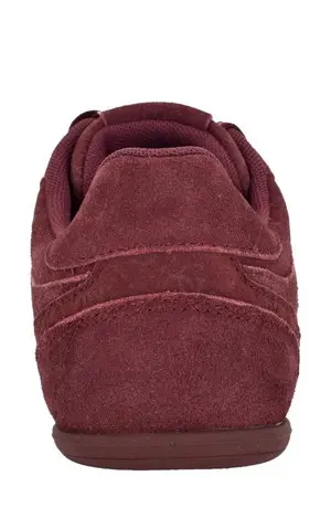 Guess Besar Suede Lace-up Sneakers - Dark Red