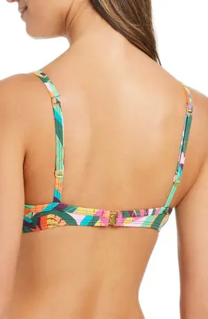 BLEU BY ROD BEATTIE Tropical Print Triangle Underwire Bikini Top