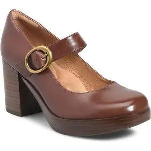 SOFFT Kathleen Platform Mary Jane Pump - Cognac