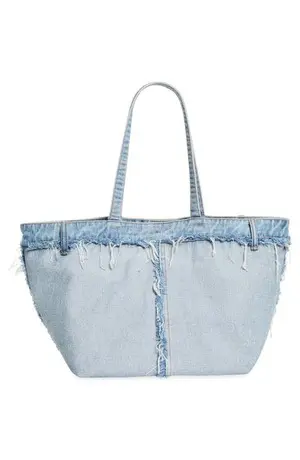 Alexander Wang Denim Fray Tote - Bleach Blue