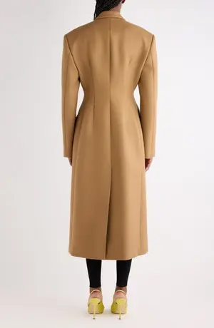 Balenciaga Pressed Wool Blend Melton Coat