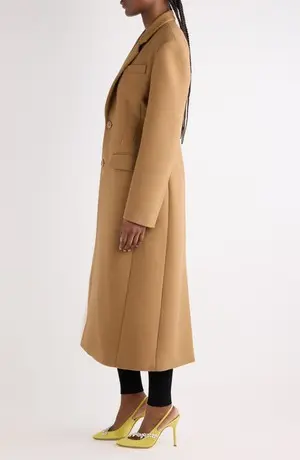 Balenciaga Pressed Wool Blend Melton Coat