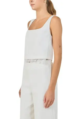 Endless Rose Lace Trim Sleeveless Top