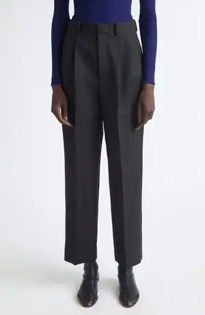 JIL SANDER Relaxed Straight Leg Trousers - Black