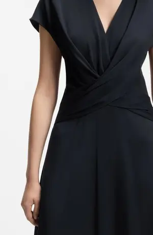 BOSS Dareza V Neck Jersey Midi Dress