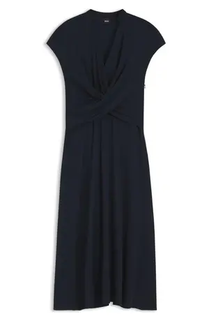 BOSS Dareza V Neck Jersey Midi Dress