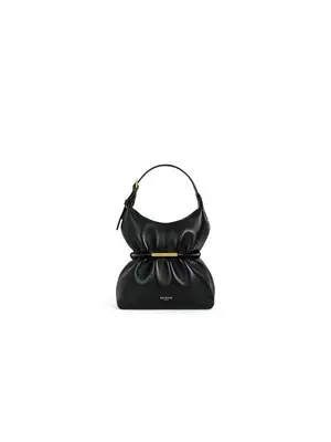 Balmain Sphynx Mini Bag In Smooth Leather - Black