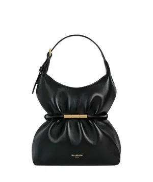 Balmain Balmain Sphynx Mini Bag In Smooth Leather Black
