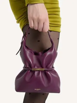 Balmain Sphynx Mini Bag In Smooth Leather - Purple
