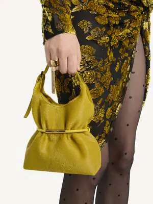 Balmain Sphynx Mini Bag In Pony-effect Leather - Yellow