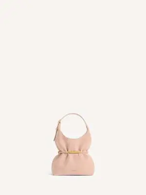 Balmain Sphynx Mini Bag In Suede Calfskin - Pink