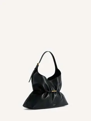 Balmain Sphynx Medium Bag In Smooth Lambskin - Black
