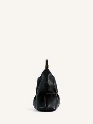 Balmain Sphynx Medium Bag In Smooth Lambskin - Black