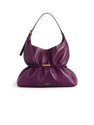Balmain Sphynx Medium Bag In Smooth Leather - Purple