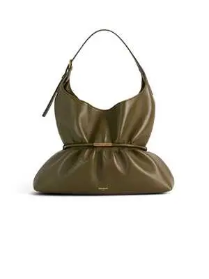 Balmain Sphynx Medium Bag In Smooth Leather - Green