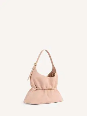 Balmain Sphynx Medium Suede Bag - Pink