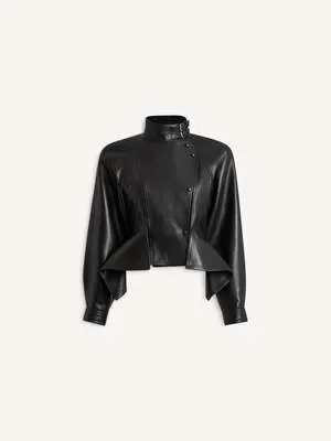 Balmain Lambskin Pilot Jacket With Asymmetrical Fastening
