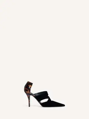 Balmain Velvet And Printed Patent Leather Pumps