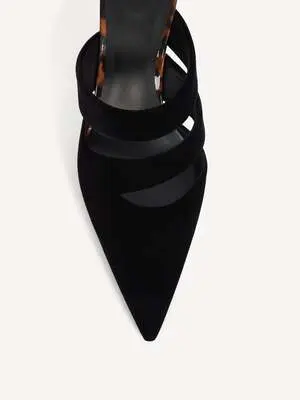 Balmain Velvet And Printed Patent Leather Pumps