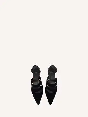 Balmain Velvet And Printed Patent Leather Pumps