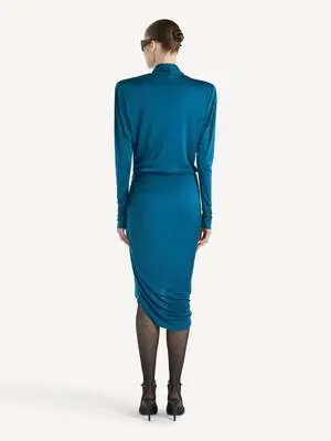 Balmain Draped Flowing Jersey Dress