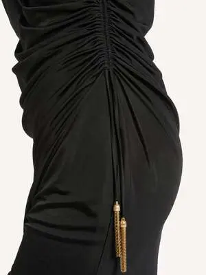 Balmain Draped Flowing Jersey Dress