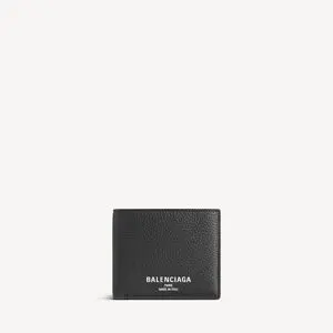 Balenciaga Credit Square Folded Wallet - Black