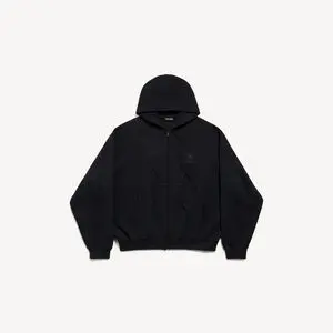 Balenciaga Lion Zip-up Hoodie - Black